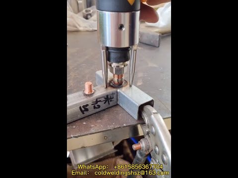 Welding screws on galvanized pipes with high firmness