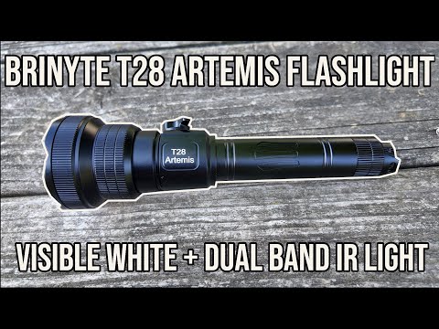 Brinyte T-28 Artemis, White/IR/IR Light.