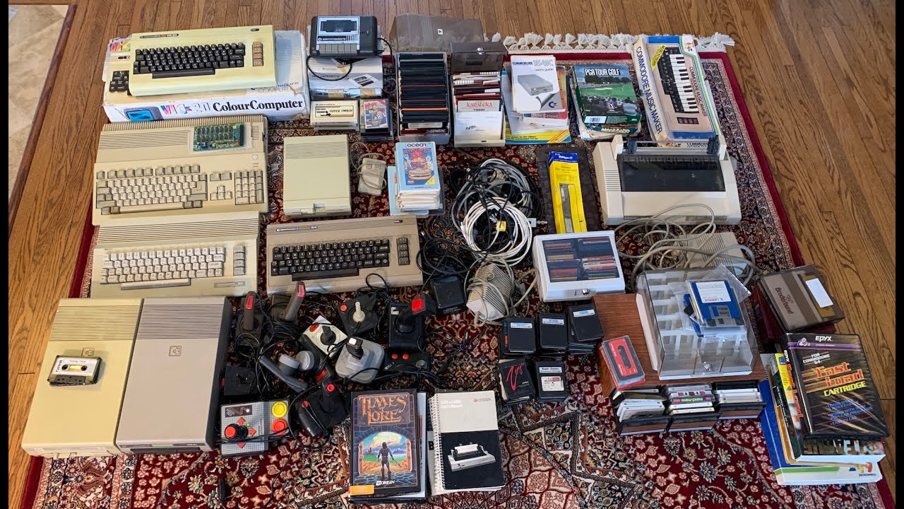 HUGE Vintage Retro Computer Unboxing!!!  Commodore Amiga C64 Vic-20 Joysticks Games Drives Disks