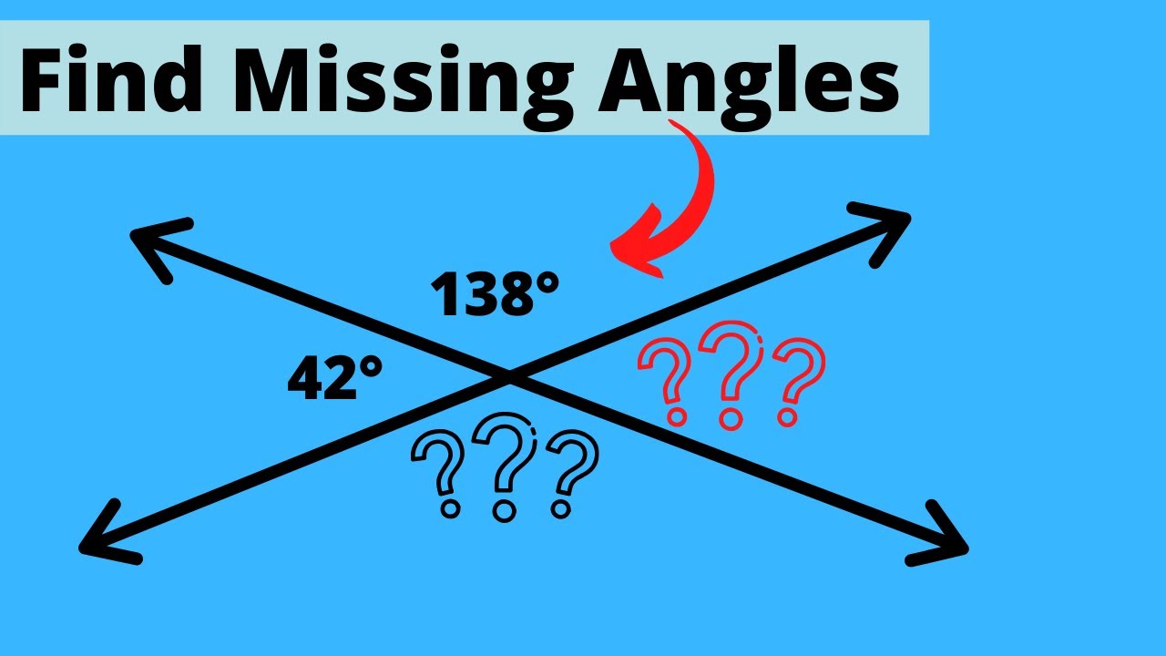 Find missing Angles with Vertical Angles