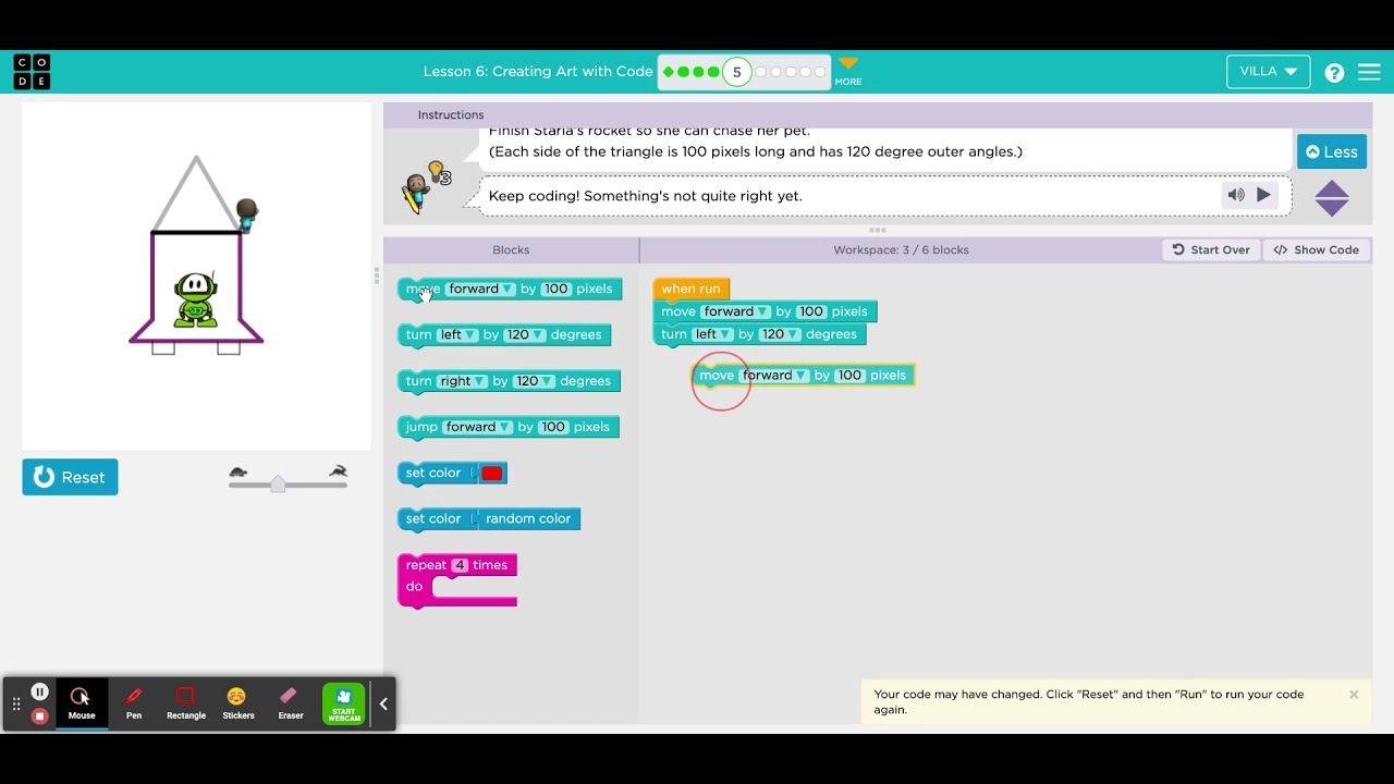 3rd Lesson 6 Creating Art with CODE