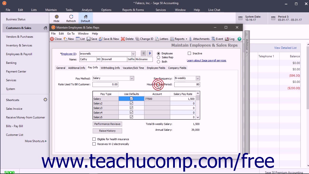 Sage 50 2018 Tutorial Adding Employees Sage Training