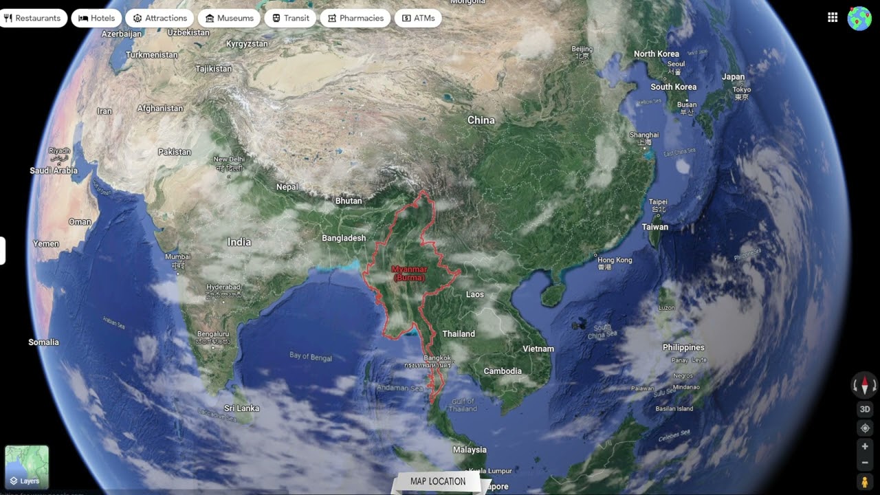 Where on the map - Myanmar (Burma)