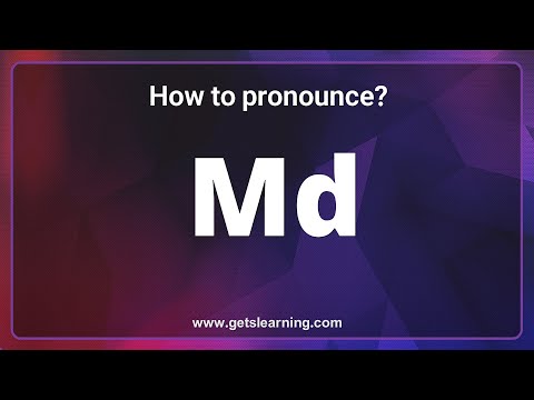 How to pronounce Md in English Correctly | common word