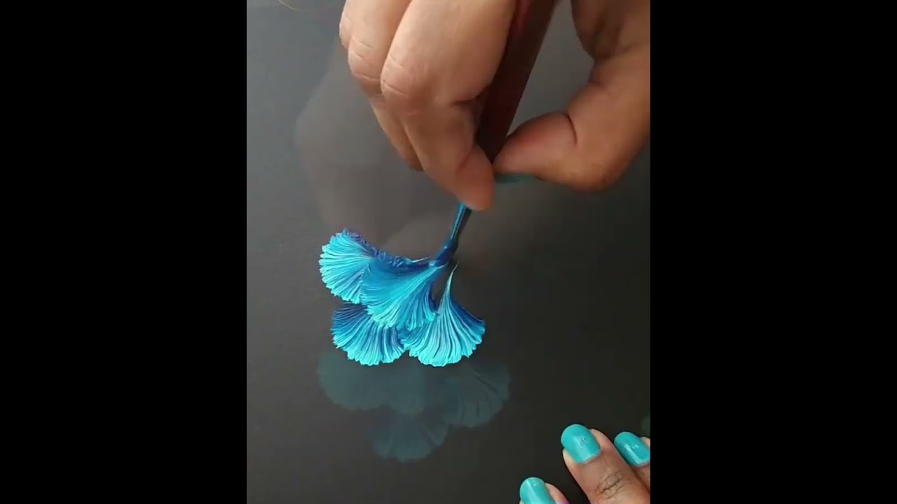 Teknik melukis bunga menggunakan cat akrilik by @onestrokeart16_renjithaanoop Awesome!