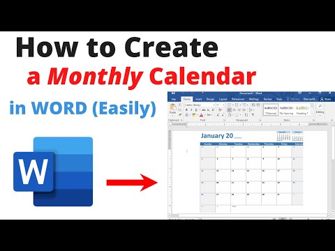 [TUTORIAL] Easy Way to CREATE a Monthly CALENDAR In Microsoft Word (without a template)