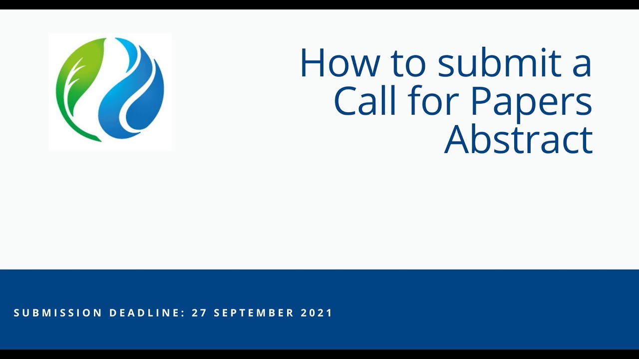 How to Submit a Call for Papers Abstract