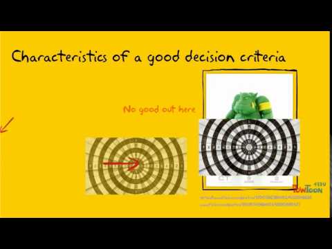 Case analysis 3: Decision criteria