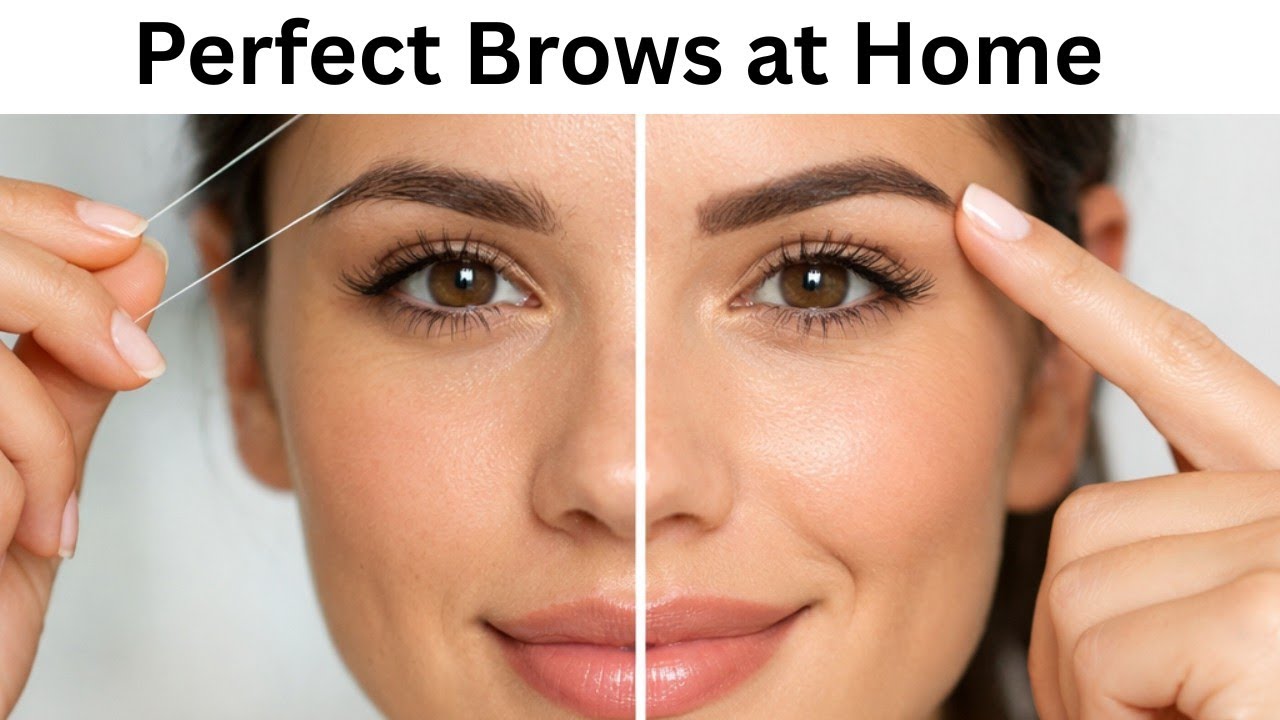  Eyebrow Threading at Home for Beginners | Salon Finish in 10 Minutes #eyebrowthreading #selfthread