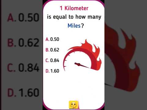 1 kilometer is equal to how many miles?