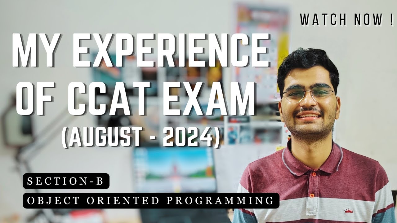 Section (B) - OBJECT ORIENTED PROGRAMMING | Sharing My Experience of CDAC C-CAT Exam (AUG 2024)
