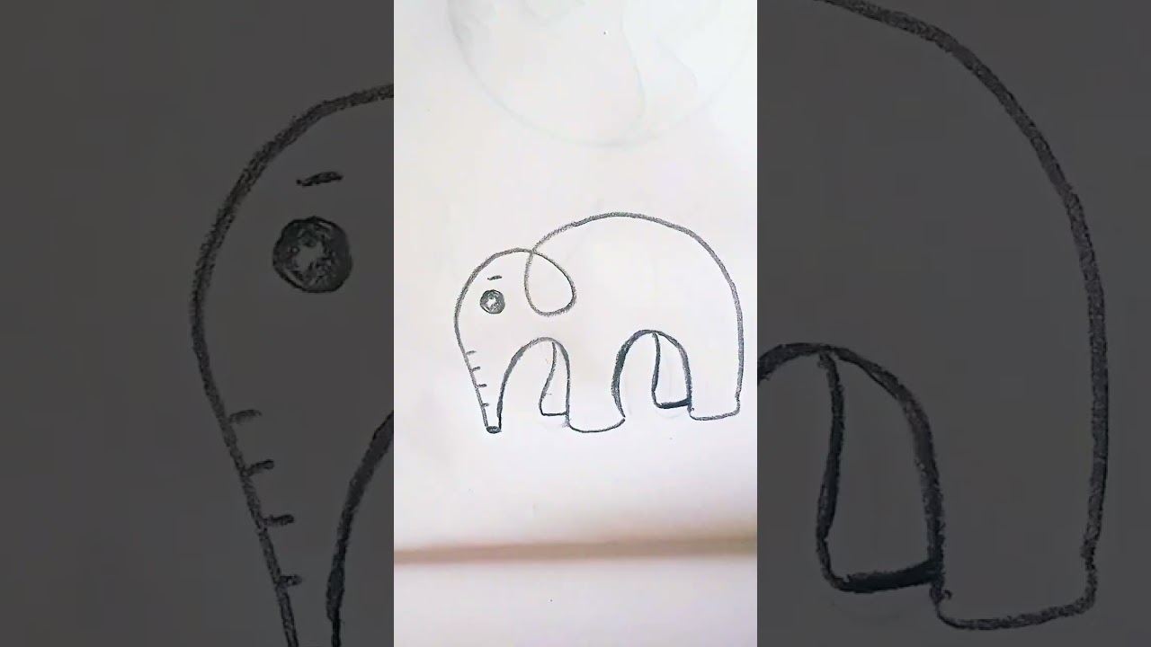Easy elephant drawing #drawing #tips #art #shortfeed