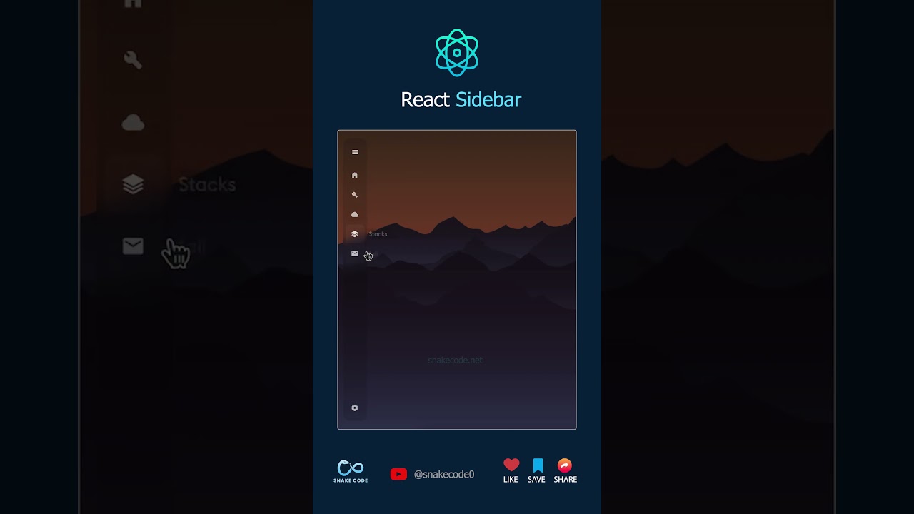 React Sidebar #reactjs #frontenddev #webdesign #js