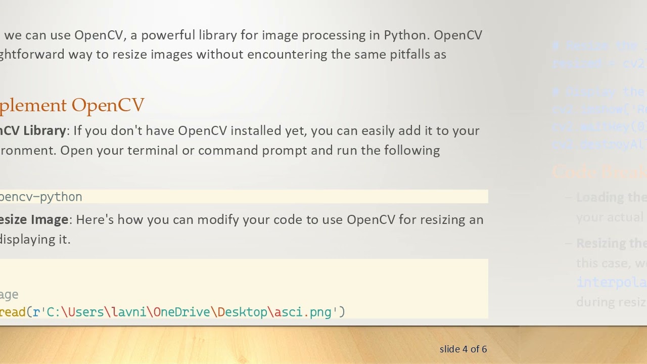 Solving the Image Resizing Error in Python with OpenCV