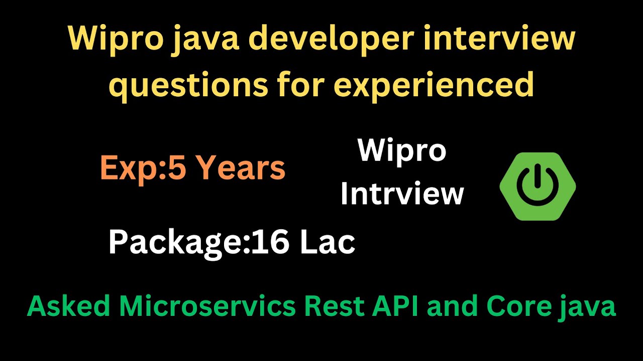 Wipro interview  java and microservices with spring boot rest api interview questions and answered