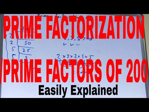 Prime factorization of 200|Prime factors of 200|Write prime factorization of 200|200 prime factors
