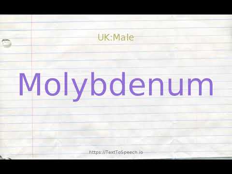 How to pronounce molybdenum