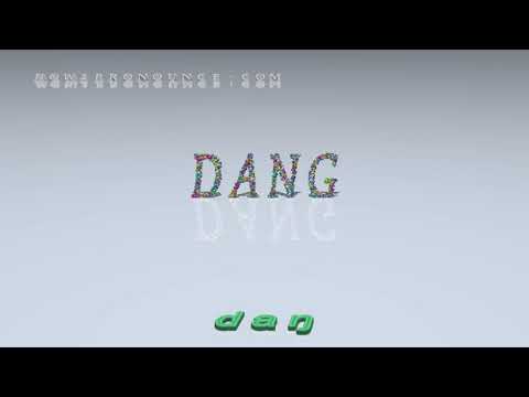 dang - pronunciation + Examples in sentences and phrases