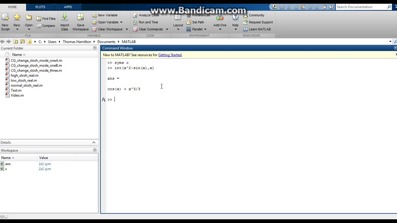 Differentiation and Integration in MATLAB