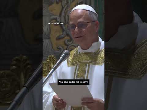 Pope Leo XIV begins first papal homily in English