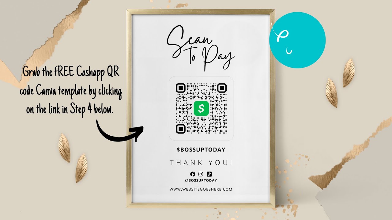 CashApp QR Code Sign created using Canva