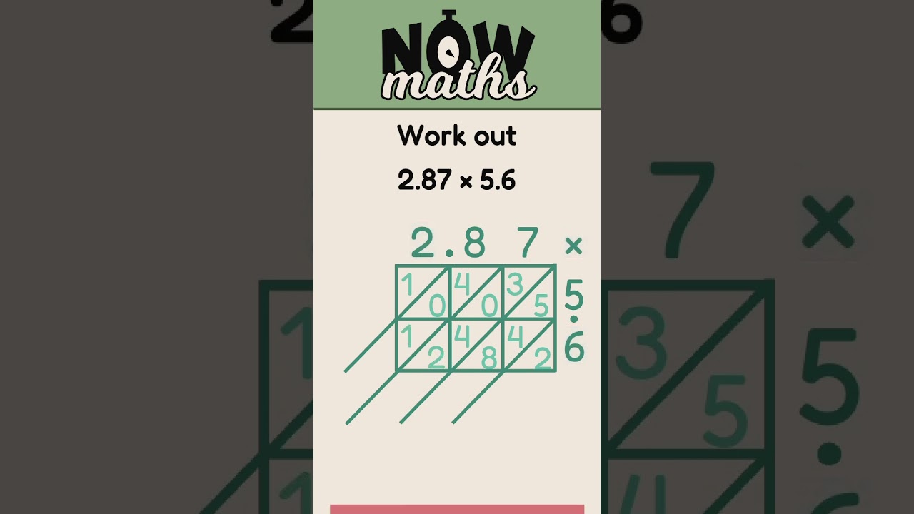 How to use lattice multiplication with decimals #maths #gcsemaths #multiplication