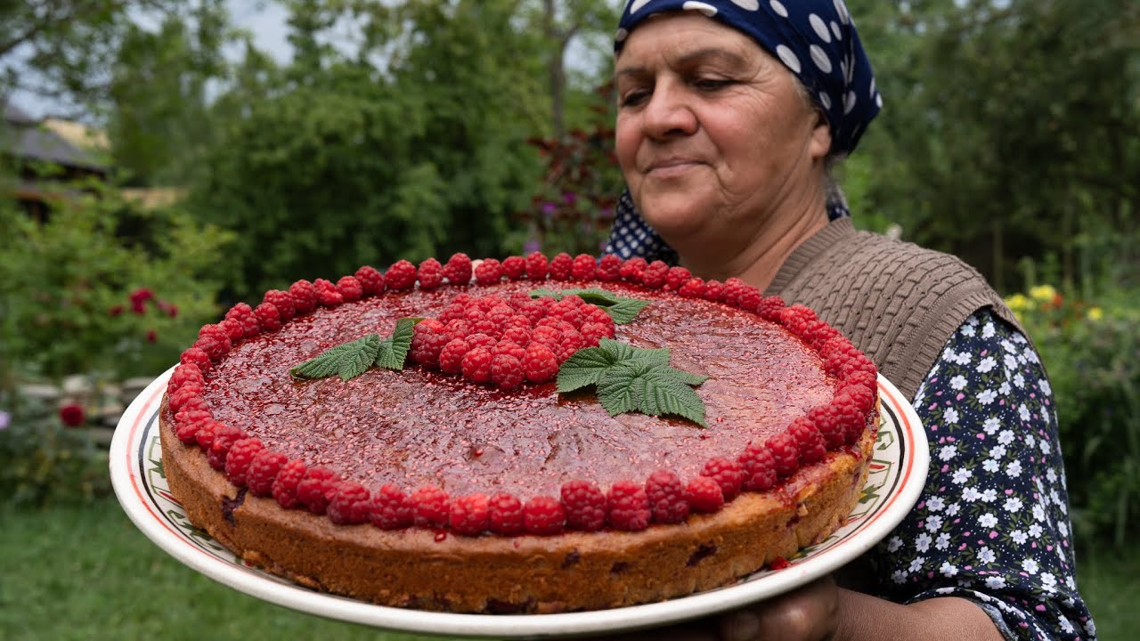 The Coziest Raspberry Cake Recipe from the Village