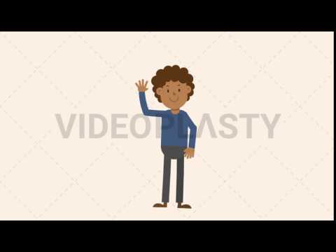Black Man Waving Hand Animation [MOV & GIF]