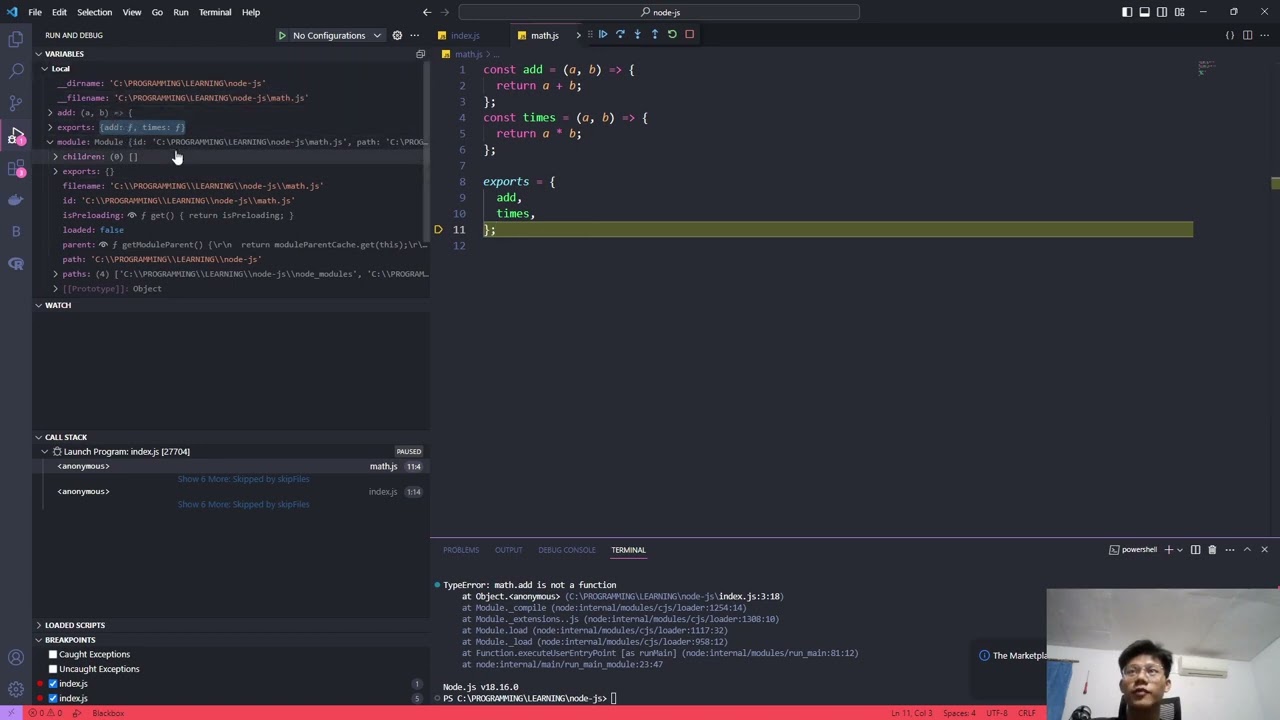 difference between exports and module.exports node js
