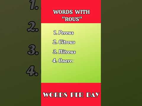 Words ending with the suffix "ROUS" #englishlearners #englishlearning #youtubeshorts