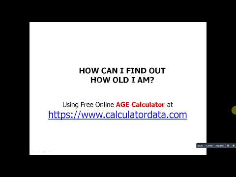 Online Age Calculator - How can I find out how old I am old? Visit: www.calculatordata.com