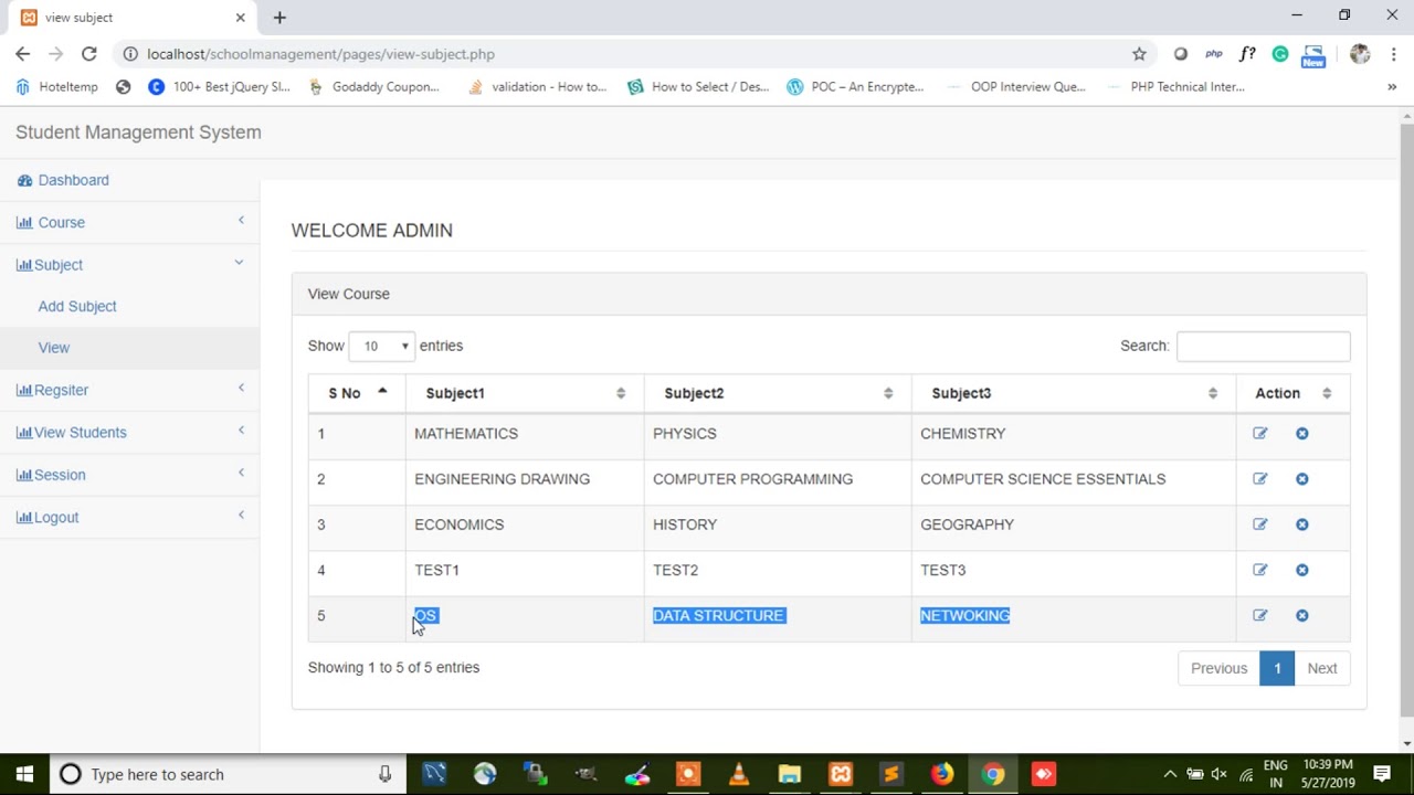 Student Record Management System Using PHP & MySQL