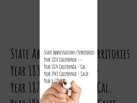 Postal Abbreviations - California