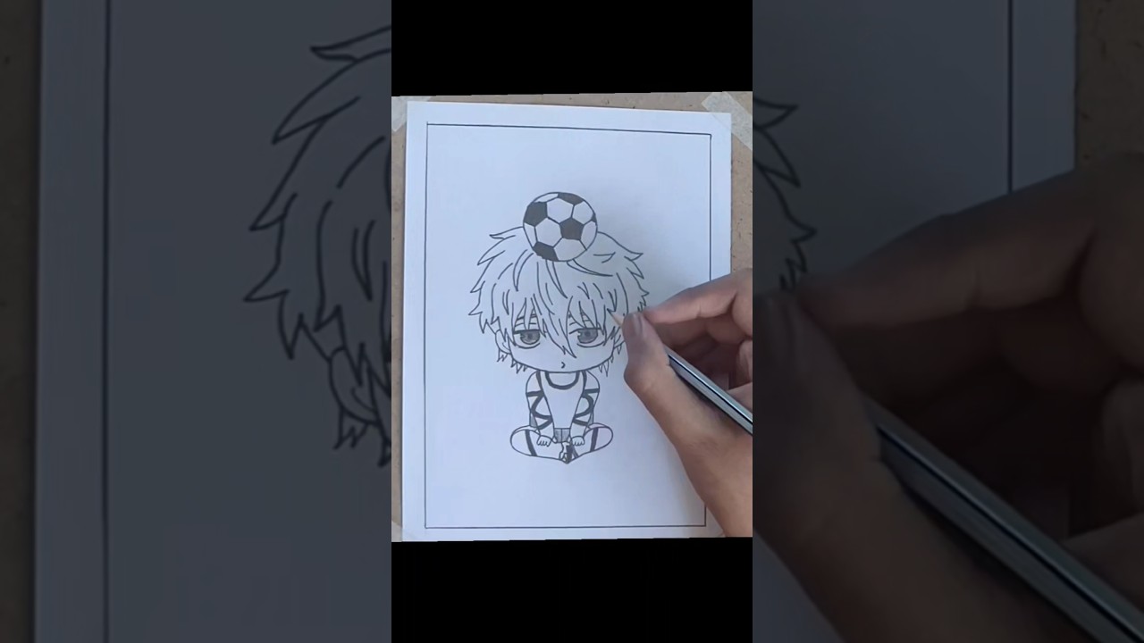Nagi easy chibi drawing  | Blue lock | #anime #animedrawing #bluelock