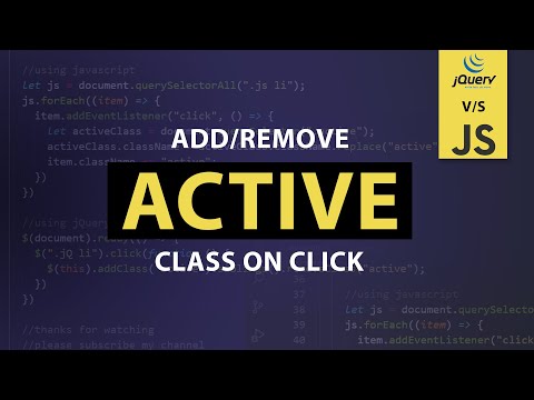 Add Remove Active Class On Click - Html CSS and Javascript | How to Add Active Class in Javascript
