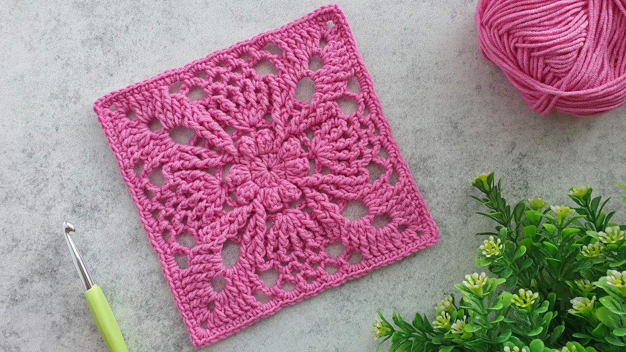 New and Unique Crochet Granny Square! It Also Brings Good Luck! Crochet.