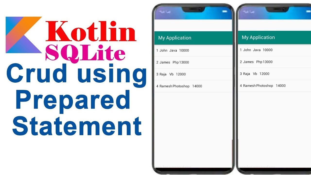 Kotlin Masters CRUD Operations in SQLite DATABASE!