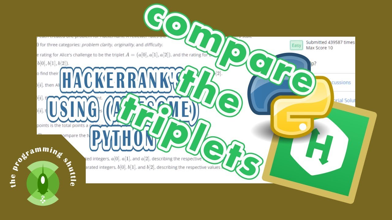 hackerrank's Compare the Triplets explanations using python