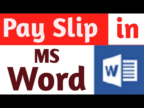How to make Pay Slip in Microsoft Word, How to create pay slip in ms word, payslip bangla