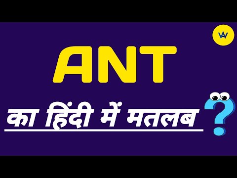 Ant meaning in Hindi | Ant ko hindi mein kya khate hai ? | Ant means ?