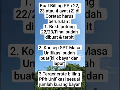 #pajak #carabuatbilling #billingpphunifikasi #coretax