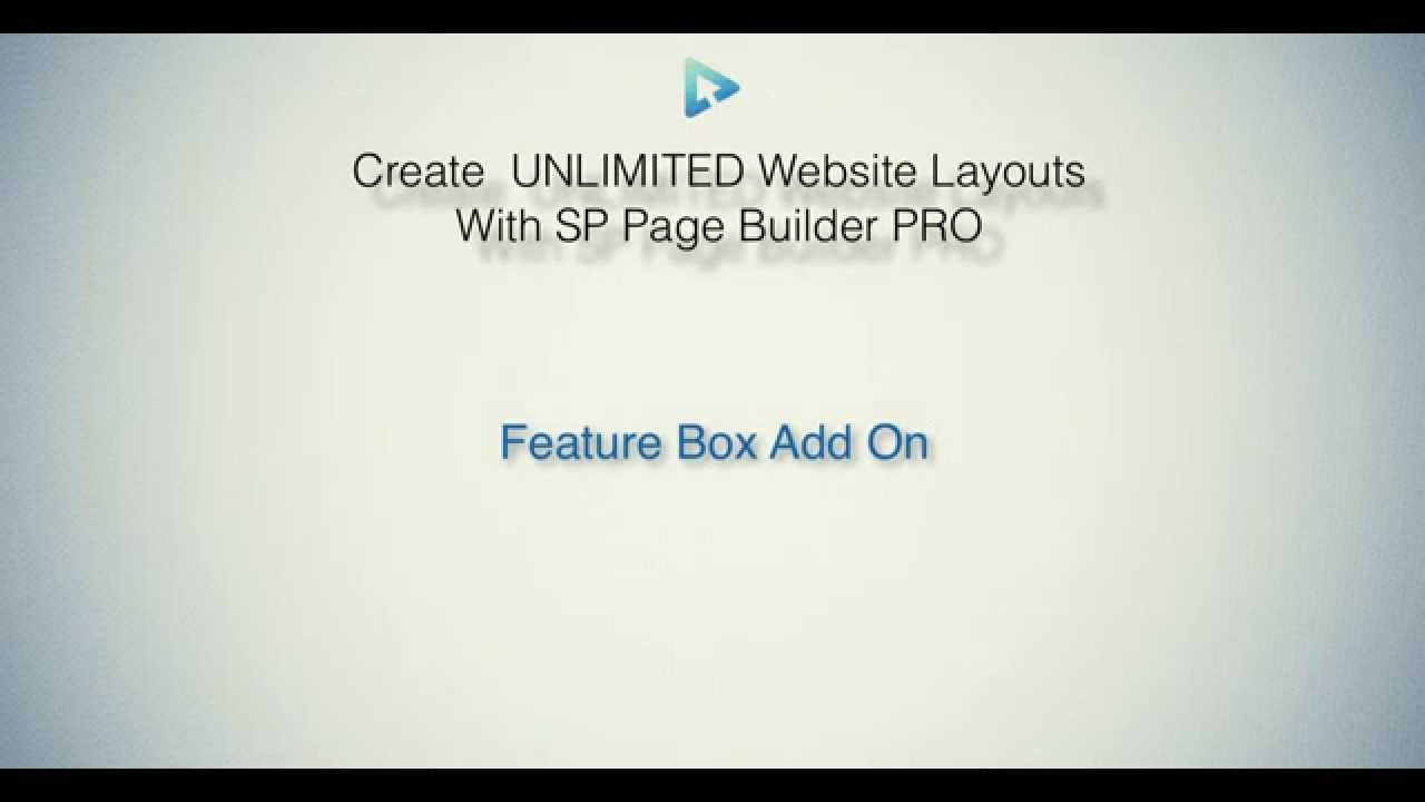 SP Pagebuilder Pro Tutorial - Feature Box Add on