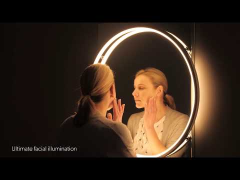 Solas Round Illuminated Bathroom Mirror - Brushed Brass | hib.