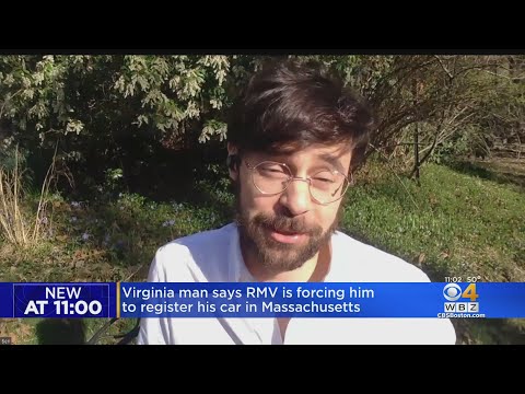 Virginia man says RMV is forcing him to register his car in Massachusetts after visit last year