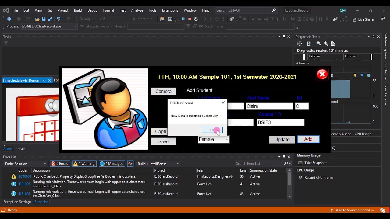 Automated Student Attendance Monitoring and Grading System Demo