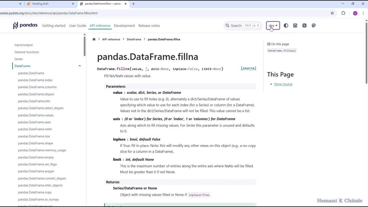 Handling NULL or Missing Values in Pandas DataFrame