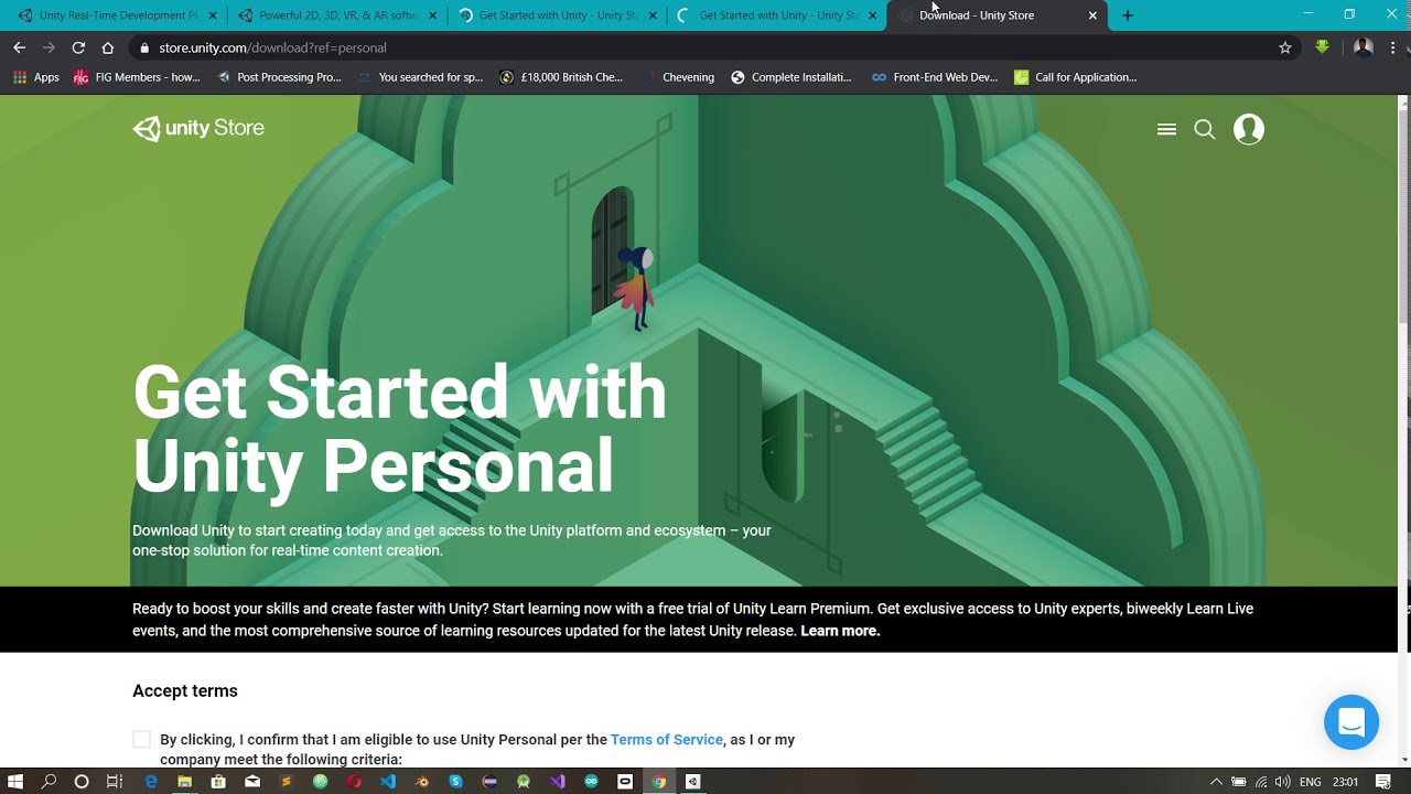 Unity3d Beginner Tutorial Part 1 - Downloading and Installing Unity