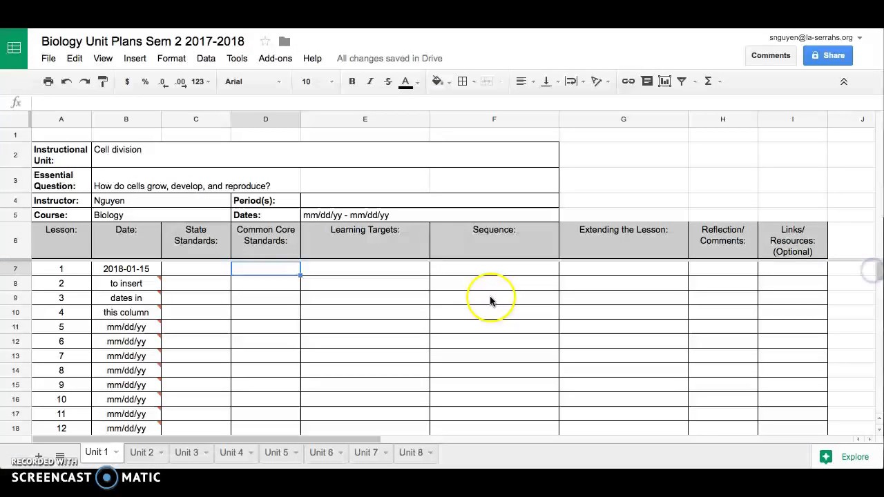 Unit Plan Template: How-To