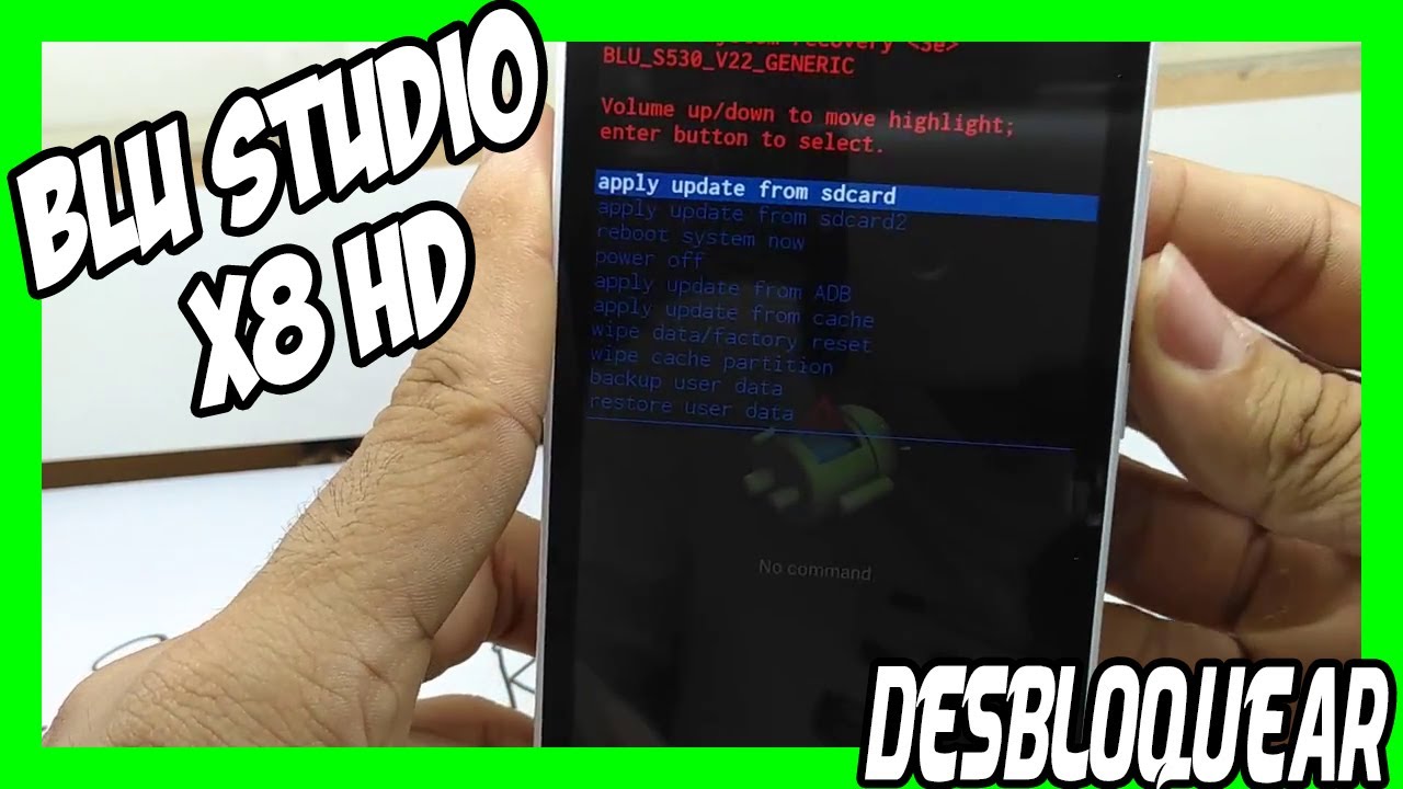 📱🔓 Cómo FORMATEAR un BLU STUDIO X8 HD S530 Con Los Botones 🛠️| HARD RESET | Reinicio De Fábrica.