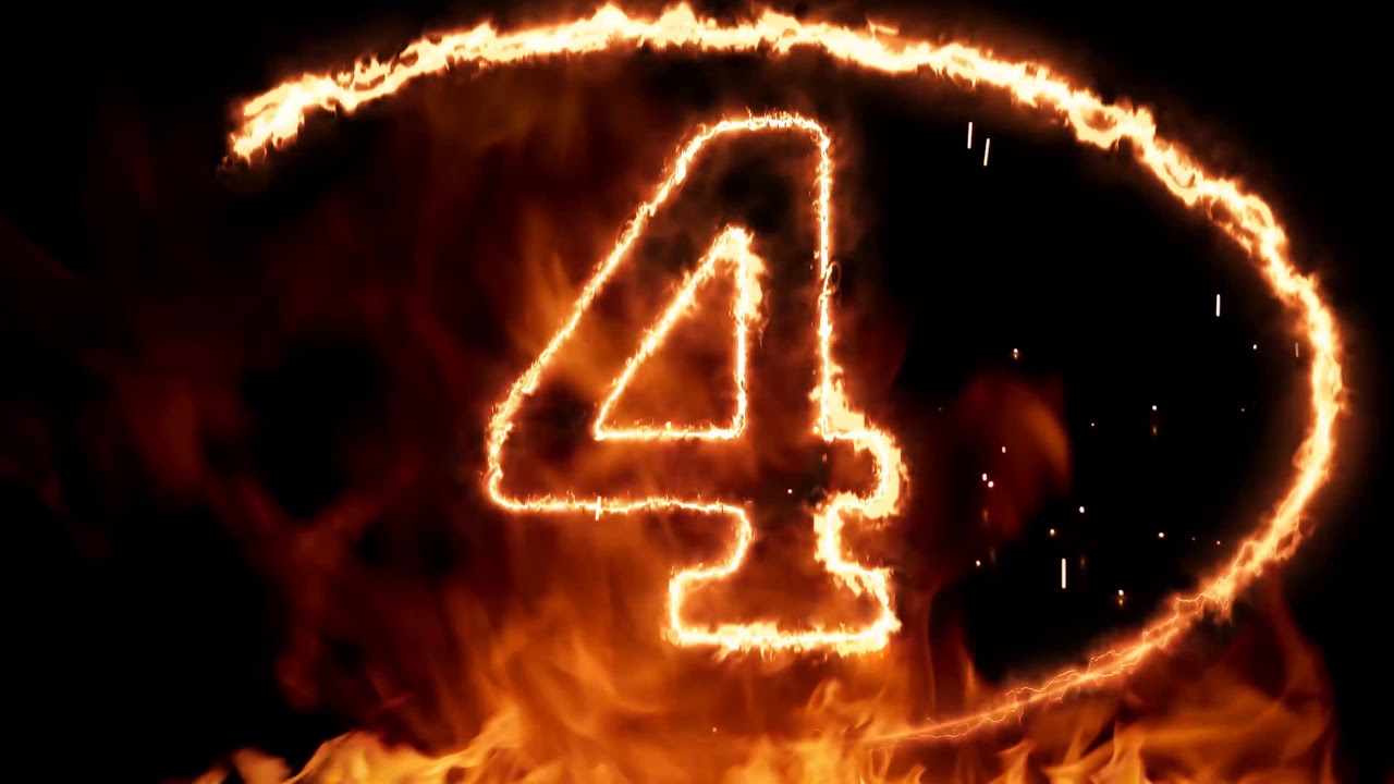 4k ultra hd flame explosion 10 seconds countdown video material